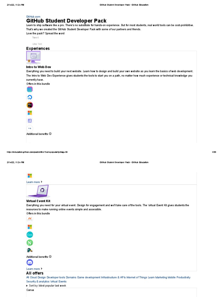 GitHub Student Developer Pack - GitHub Education | PDF | Art | Computers