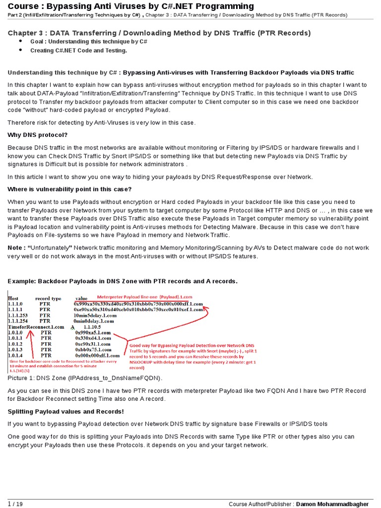 Bypassing Anti Viruses by C#.NET Programming Chapter 3 | PDF | Domain ...