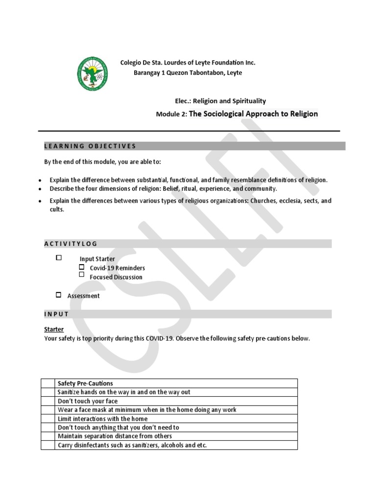Sociological Perspectives on Religion | PDF | Supernatural