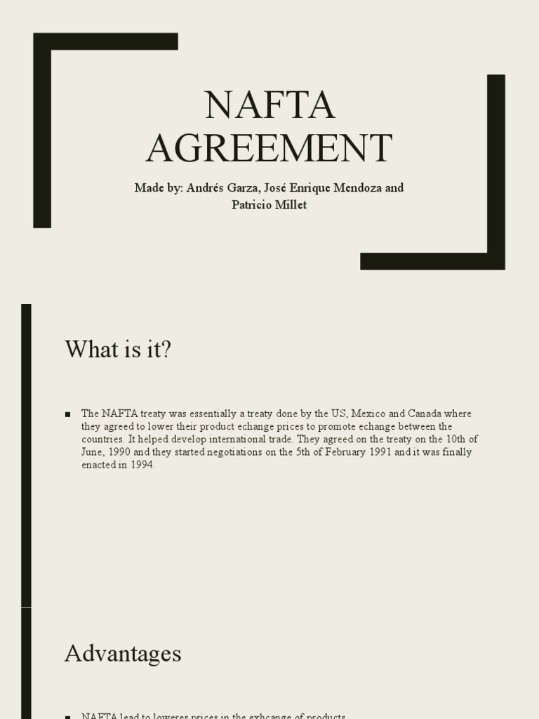 NAFTA Agreement | PDF