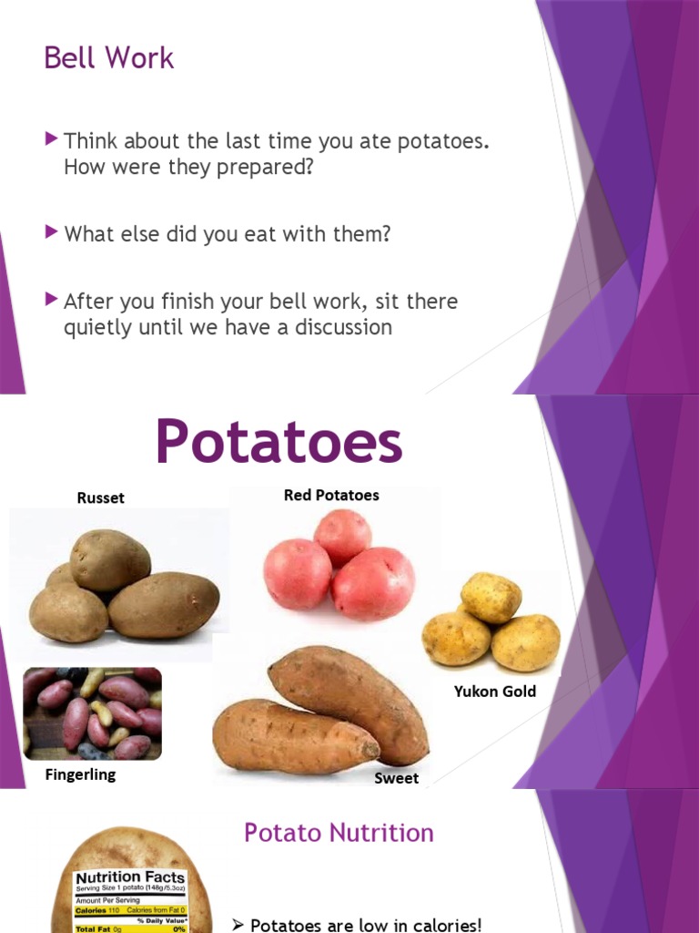 Potato PowerPoint | PDF | Potato | Sweet Potato