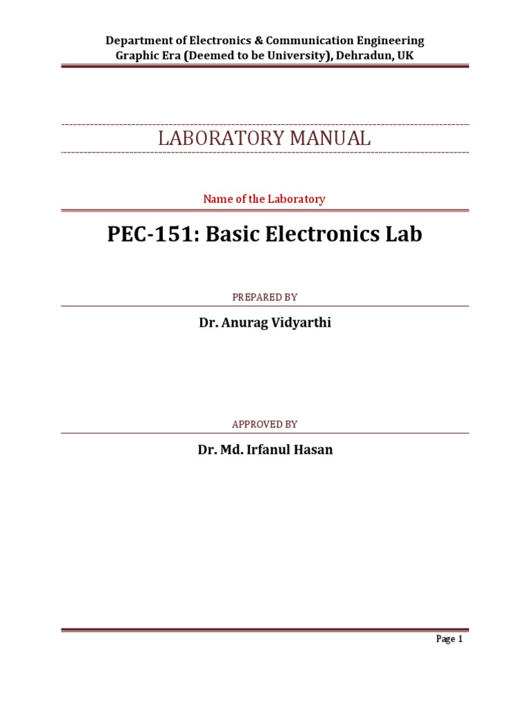 Experiment 7 Study of V - I Characteristics of Zener Diode and ...