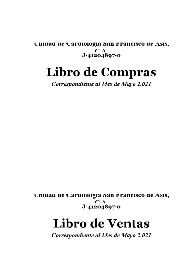Libro Iva Modelo | PDF | Impuestos | Factura