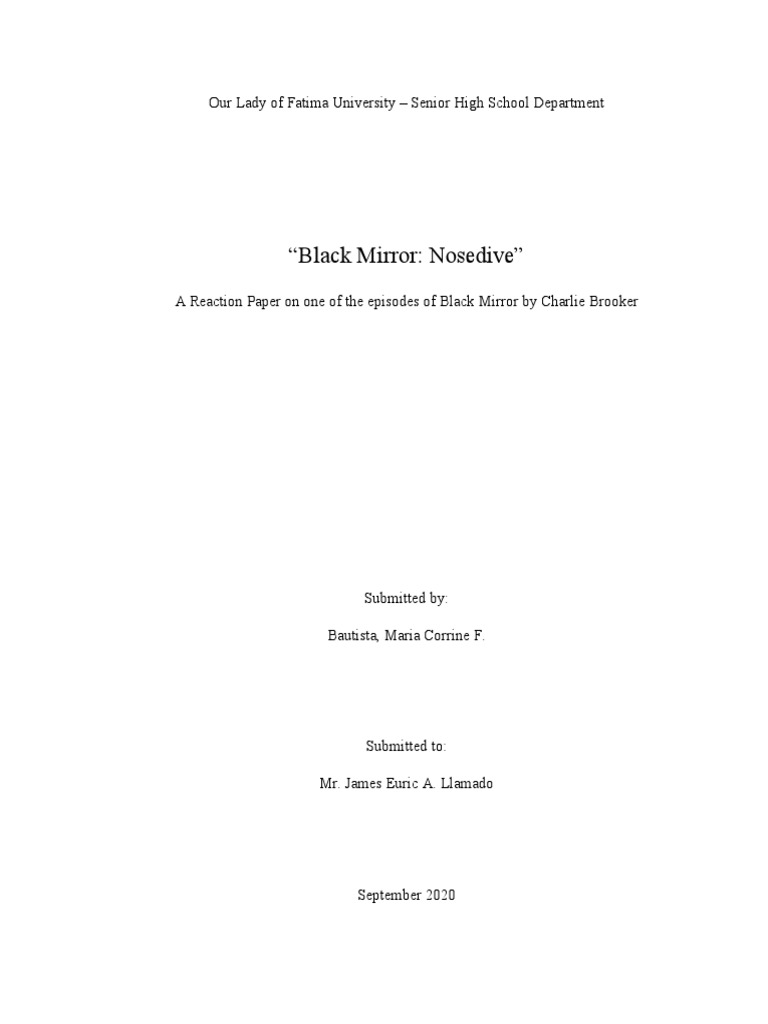 Sample Reaction Paper | PDF