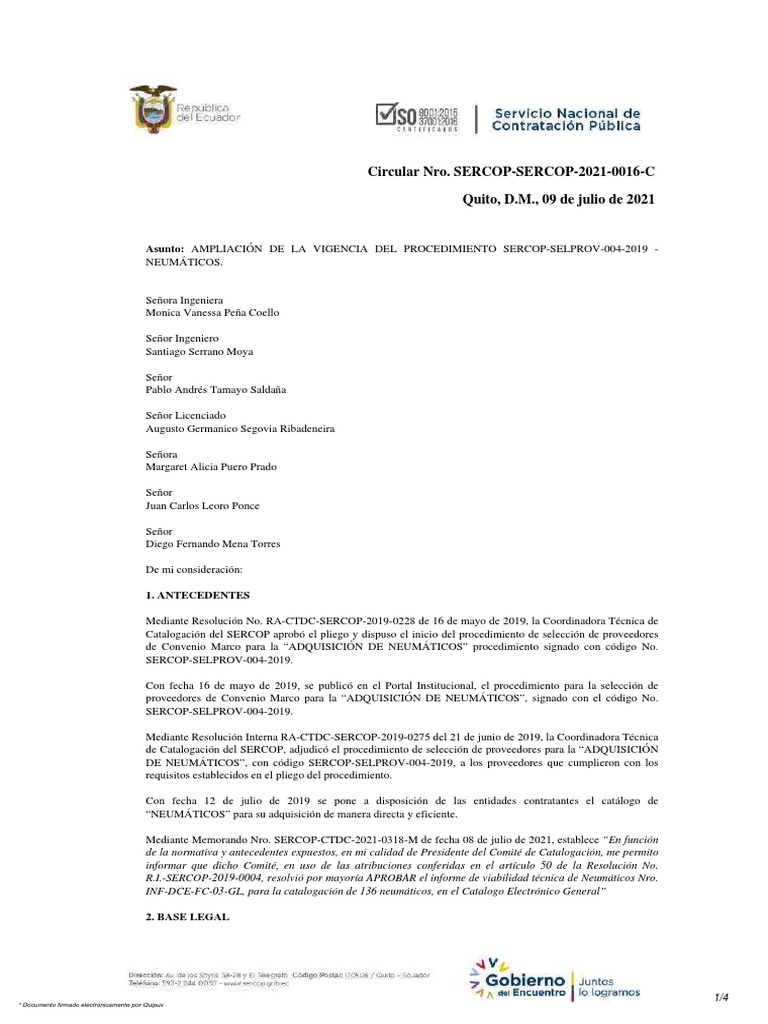 Sercop Sercop 2021 0016 C | PDF | Ciencias Políticas | Gobierno