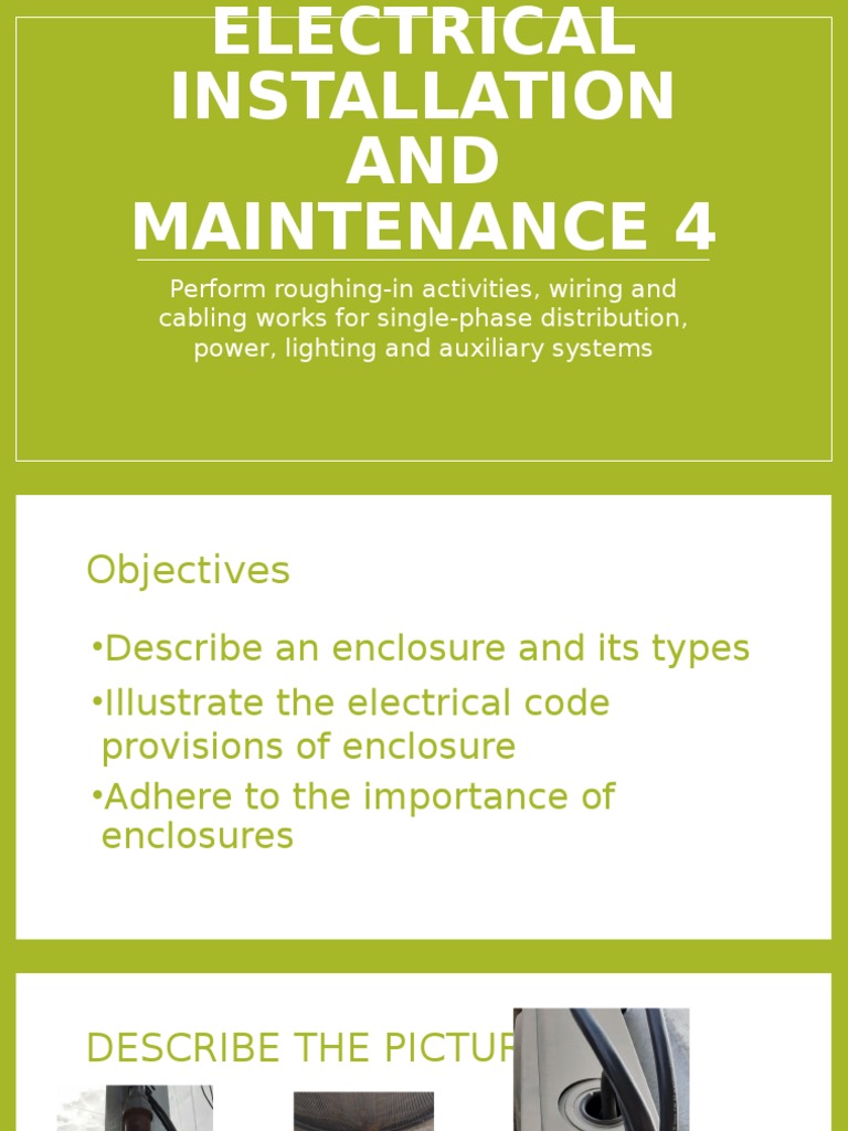 Perform Roughing-In Activities, Wiring and Cabling Works For Single ...