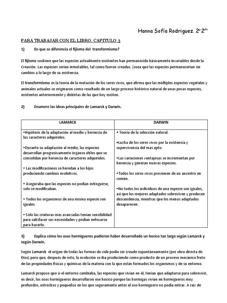 Practico Biologia | PDF | Evolución | Seleccion natural
