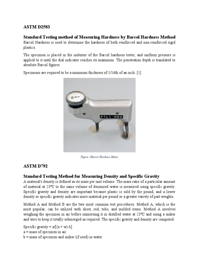 ASTM D2583 Standard Testing Method of Measuring Hardness by Barcol ...