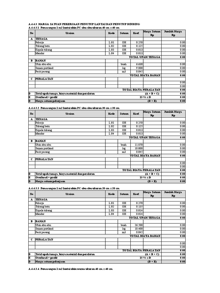 SNI HSP Pek. Penutup Lantai Dan Penutup Dinding 2016 | PDF