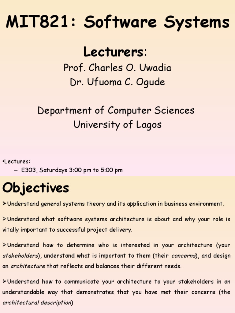 What Is Software Architecture - Lecture Note | PDF | Software ...