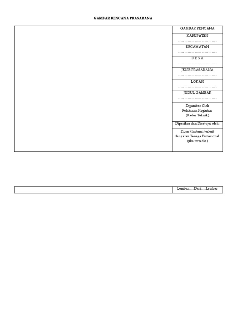 Gambar Desain & RAB - RKP Desa 2021 | PDF
