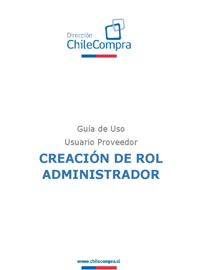 Guia de Uso - Creacion de Administrador Proveedor | PDF | Usuario (informática) | Informática