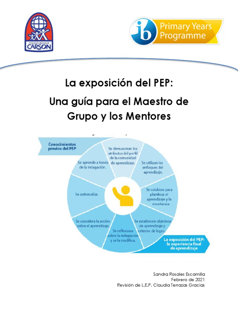La Exposición Del PEP Una Guía para El Maestro de Grupo y Los Mentores ...