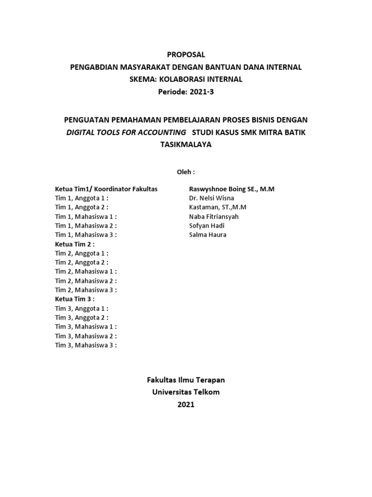 Proposal Abdimas | PDF