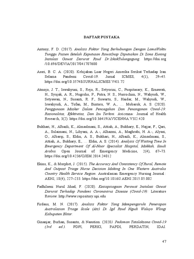 Dapus Fix | PDF | Emergency Department | Health Sciences