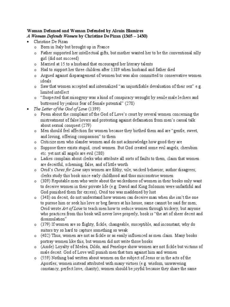 Woman Defamed and Woman Defended by Alcuin Blamires | PDF | Misogyny ...