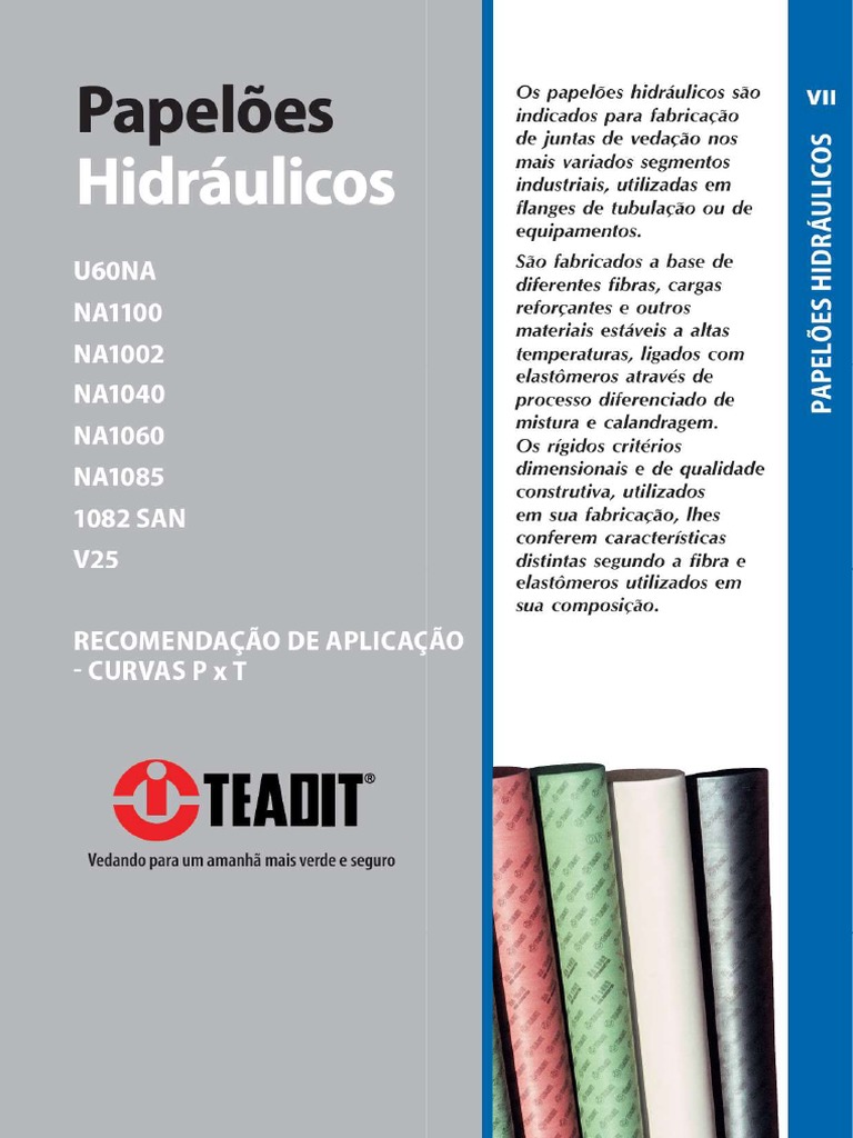 Teadit - Juntas de Papelão Hidráulico | PDF