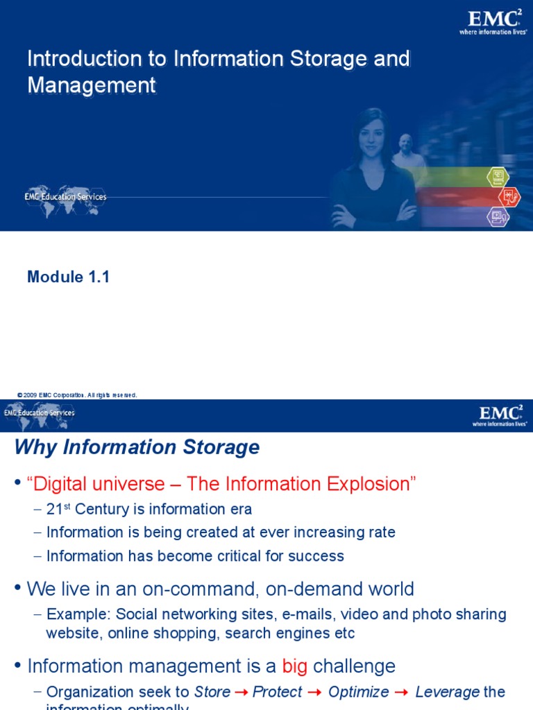 Introduction To Information Storage and Management: © 2009 EMC ...