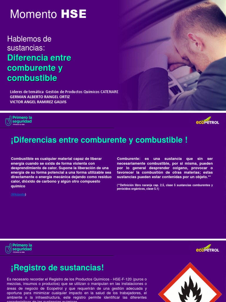 Diferencias Entre Comburente y Combustible | PDF | Combustibles ...
