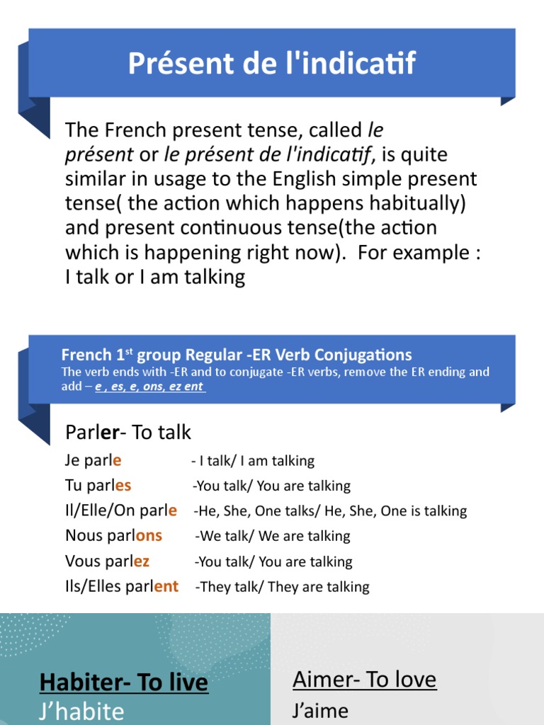 1st Group French Verbs | PDF