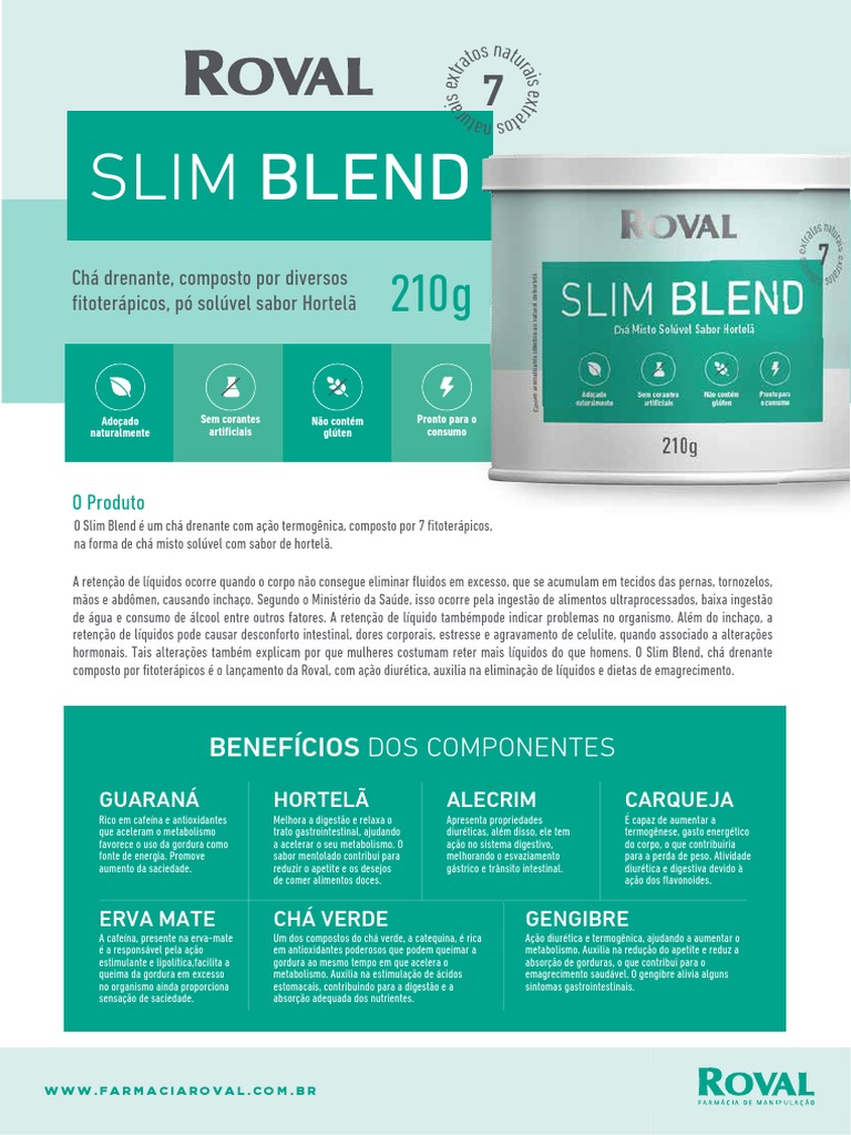 SKU SlimBlend | PDF | Nutrientes | Nutrição