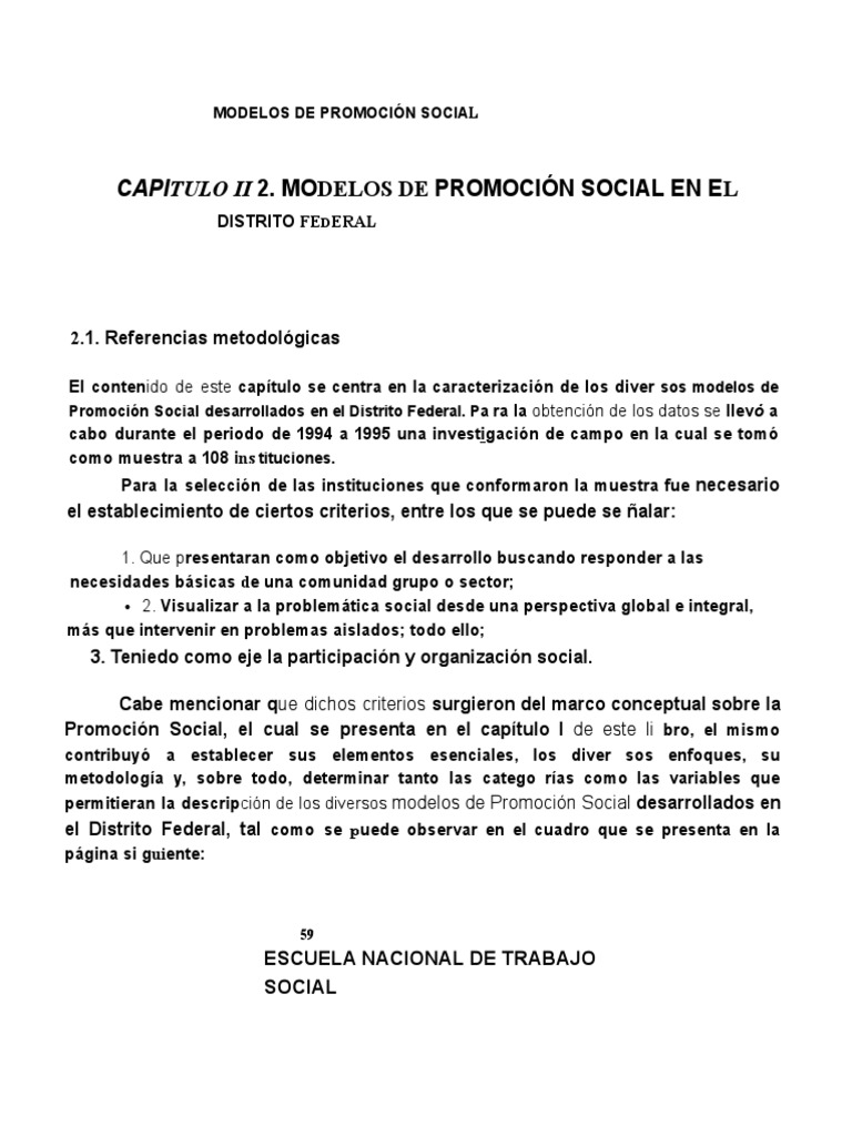 Tema 6 Modelos de Promoción-Social | PDF | Trabajo Social | Institución