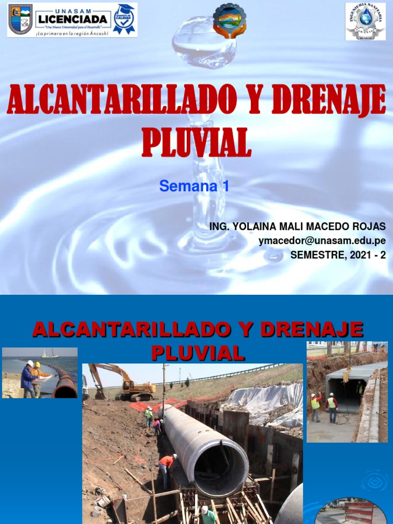 Semana 1 Alcantarillado y Drenaje Pluvial | PDF | Alcantarillado | Agua