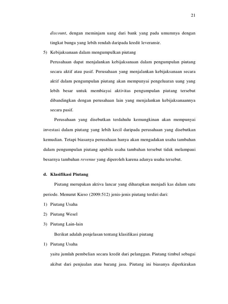 Klasifikasi Piutang | PDF