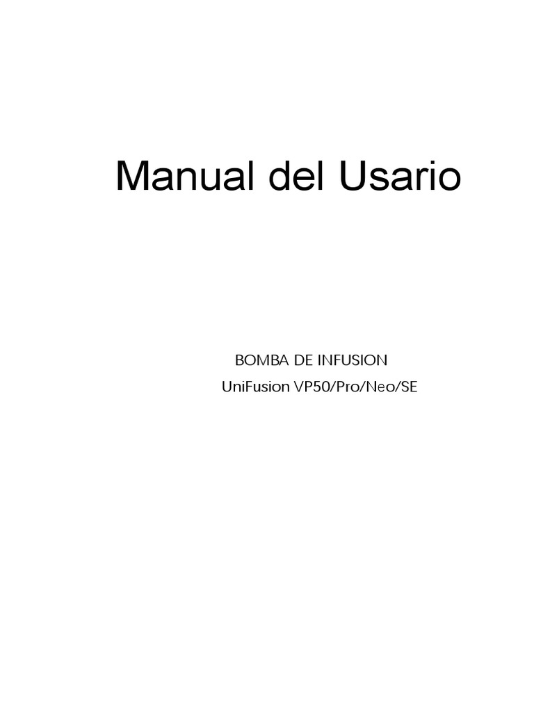 UniFusion VP50 Series User Manual V1.0 - SPN | PDF