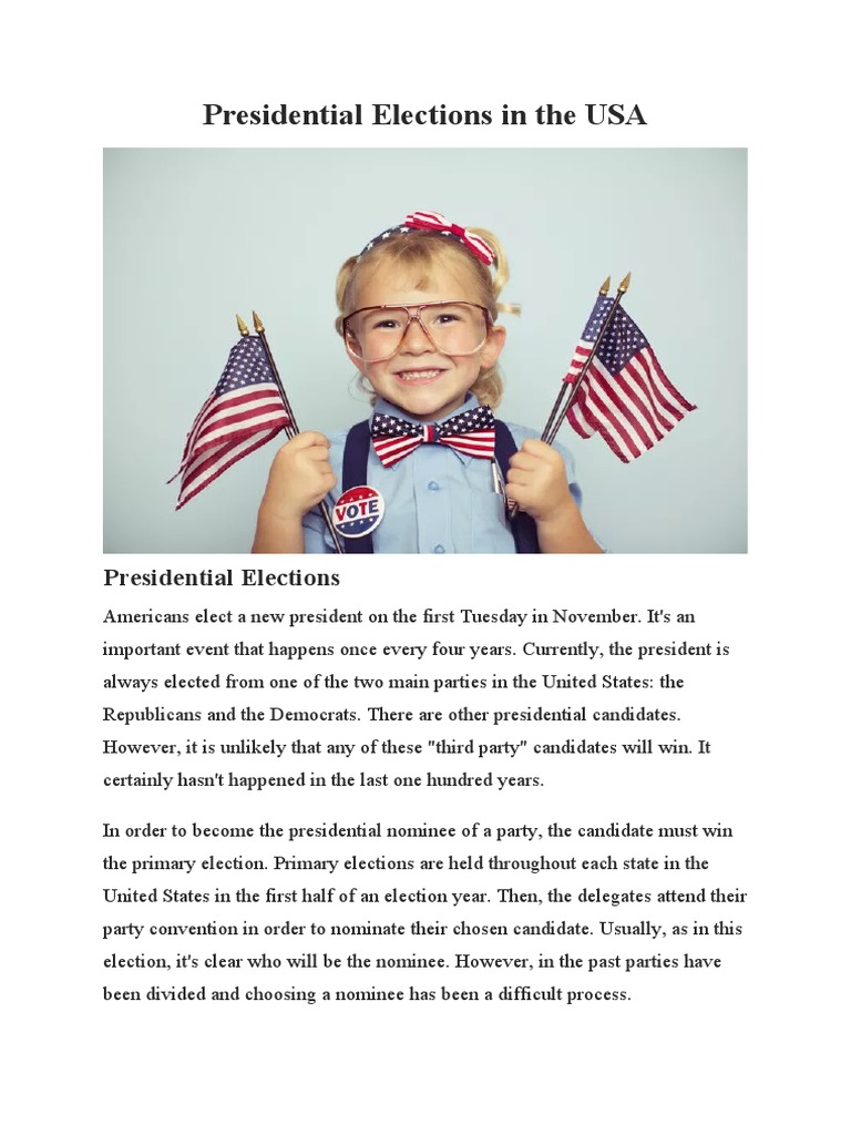 Presidential Election Process in the USA | PDF | United States ...
