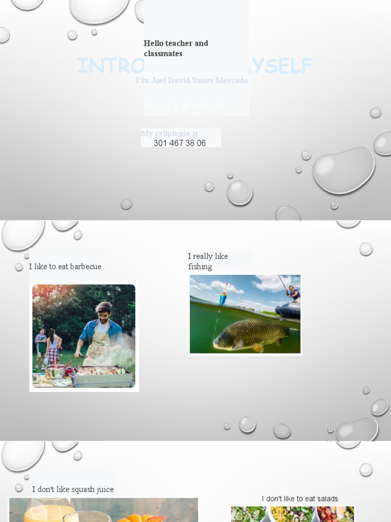Introducing Myself: Hello Teacher and Classmates | PDF | Lifestyle