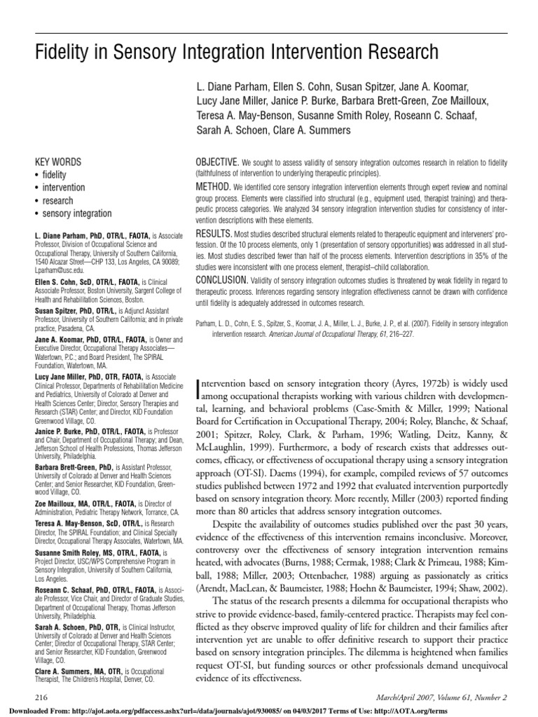 Fidelity Measure | PDF | Psychotherapy | Occupational Therapy