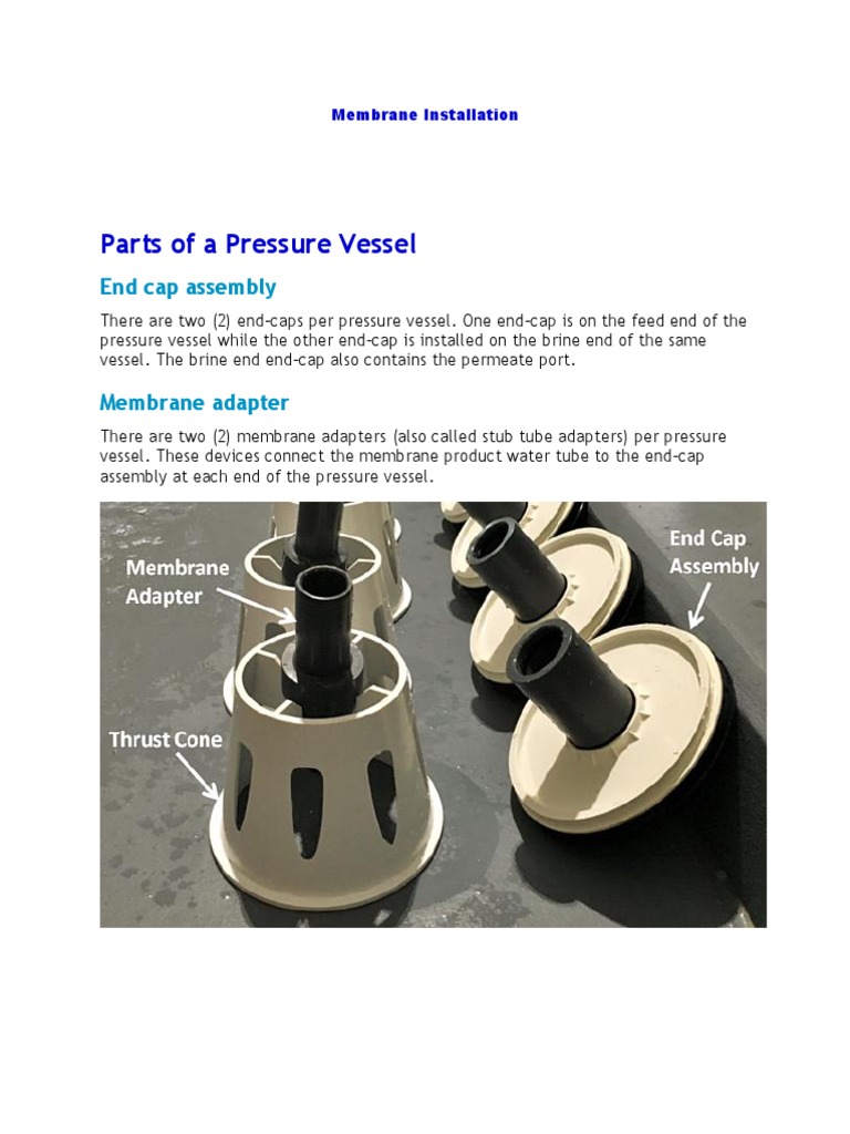 Parts of A Pressure Vessel: End Cap Assembly | PDF | Membrane | Pipe ...
