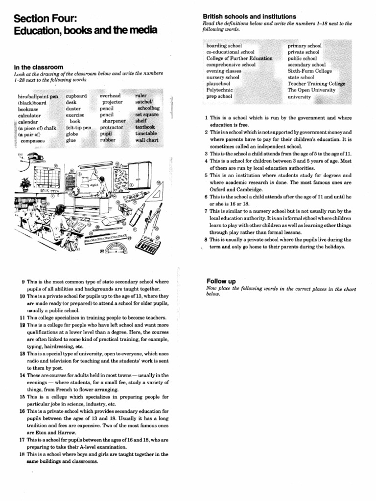 Education Target Vocabulary 2 | PDF