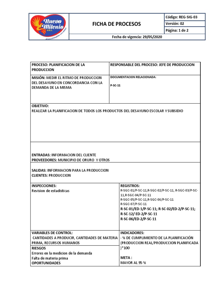 Ficha de Procesos | PDF