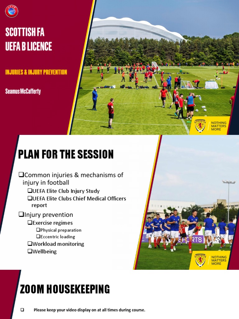 UEFA B Licence Football Physiology 2 Injury Prevention | PDF ...