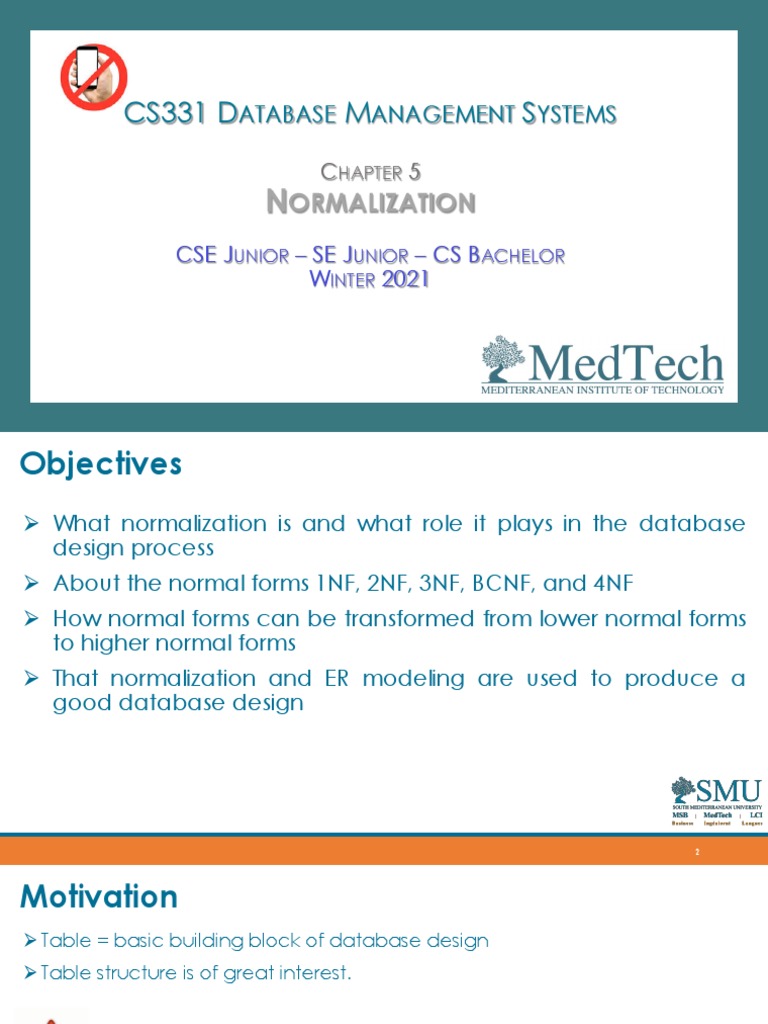 CS331 - Chapter5 Normalization | PDF | Information Management | Information Technology