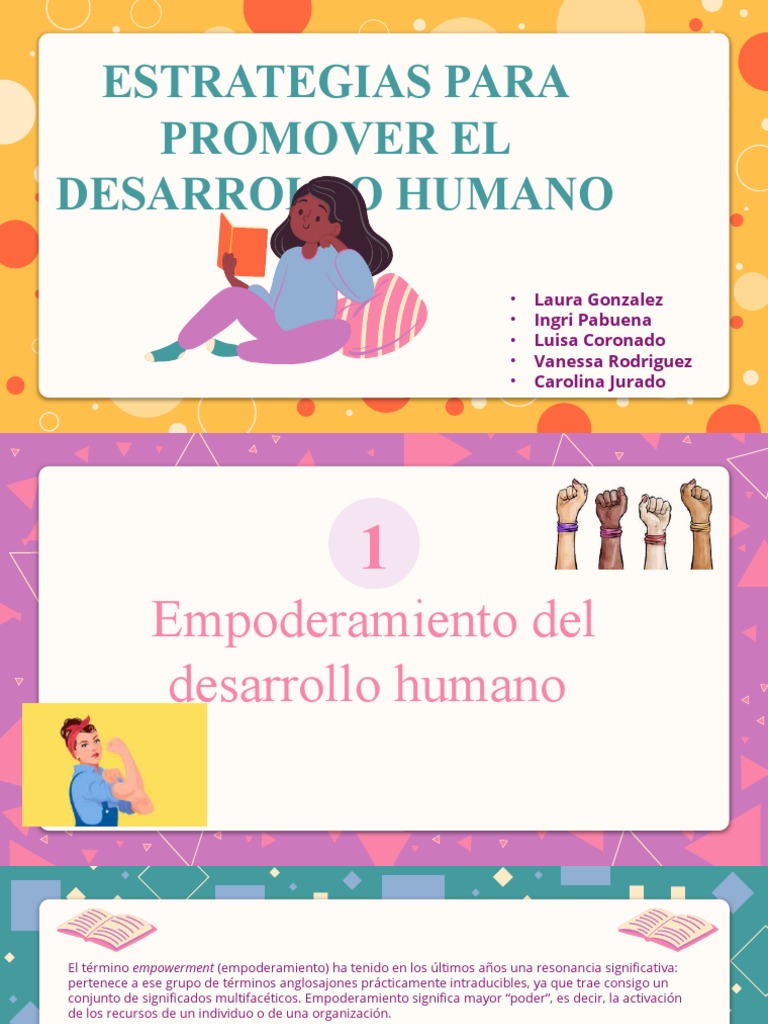 Estrategias para Promover El Desarrollo Humano - COMPLETO | PDF | Empoderamiento | Participación ...