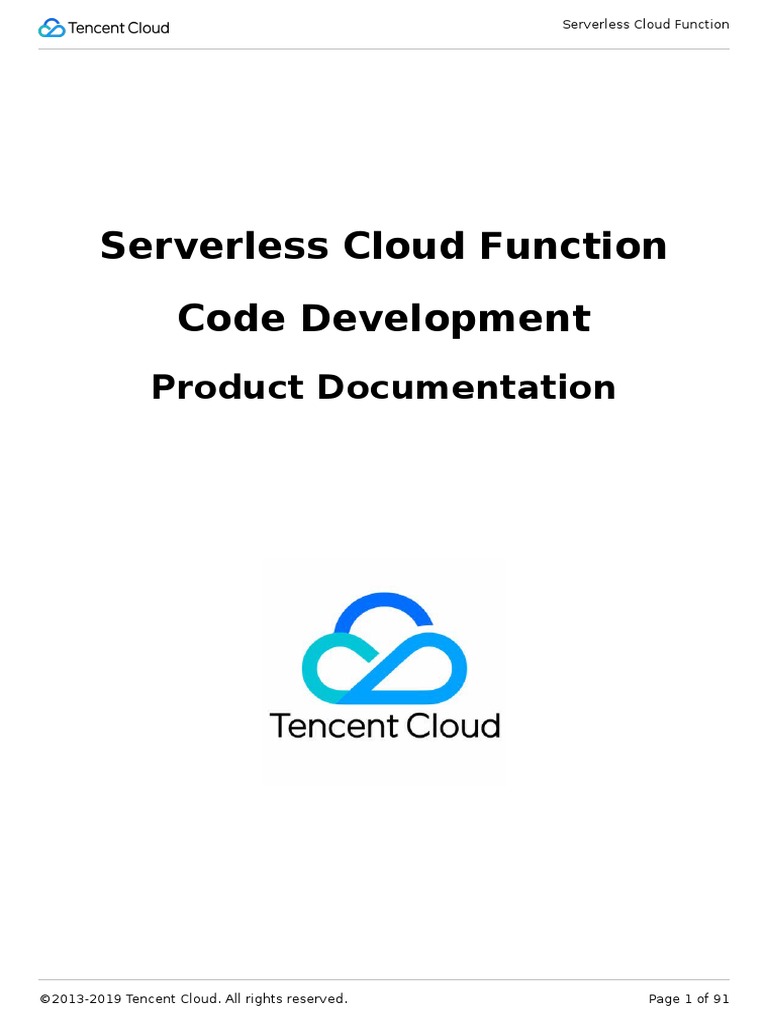 Tencent Cloud Serverless Code Development | PDF | Subroutine | Parameter (Computer Programming)