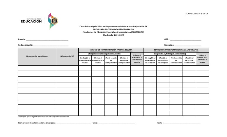 Formulario 54 Porteador 2021 2022 | PDF