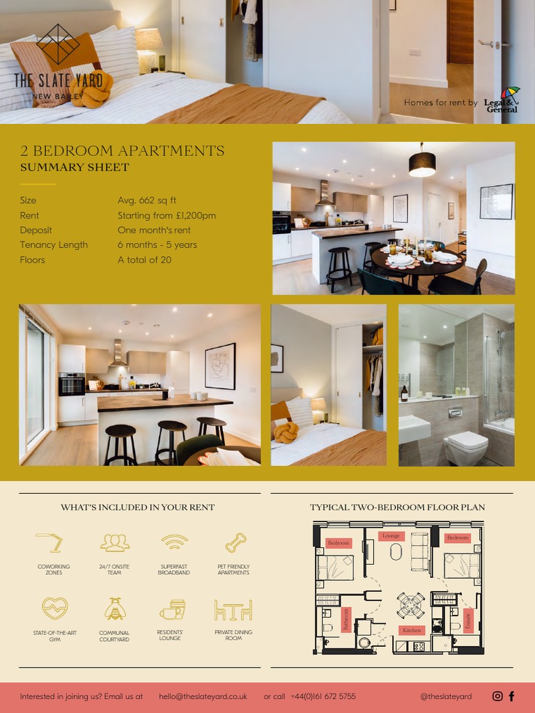 2 Bedroom Apartments: Summary Sheet | PDF