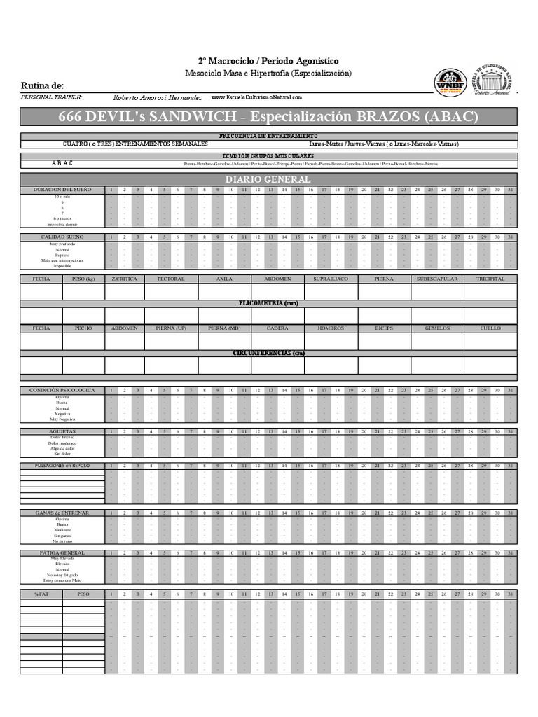 Extra Mesociclo Weak Point - 666 Devil's Sandwich (Abac) | PDF