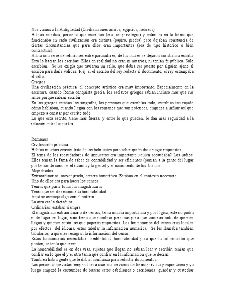Historia Notariado | PDF | imperio Romano