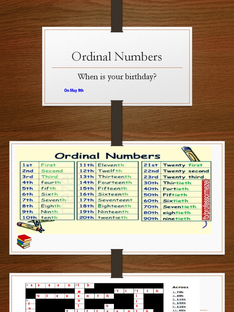 Ordinal Numbers: When Is Your Birthday? | PDF