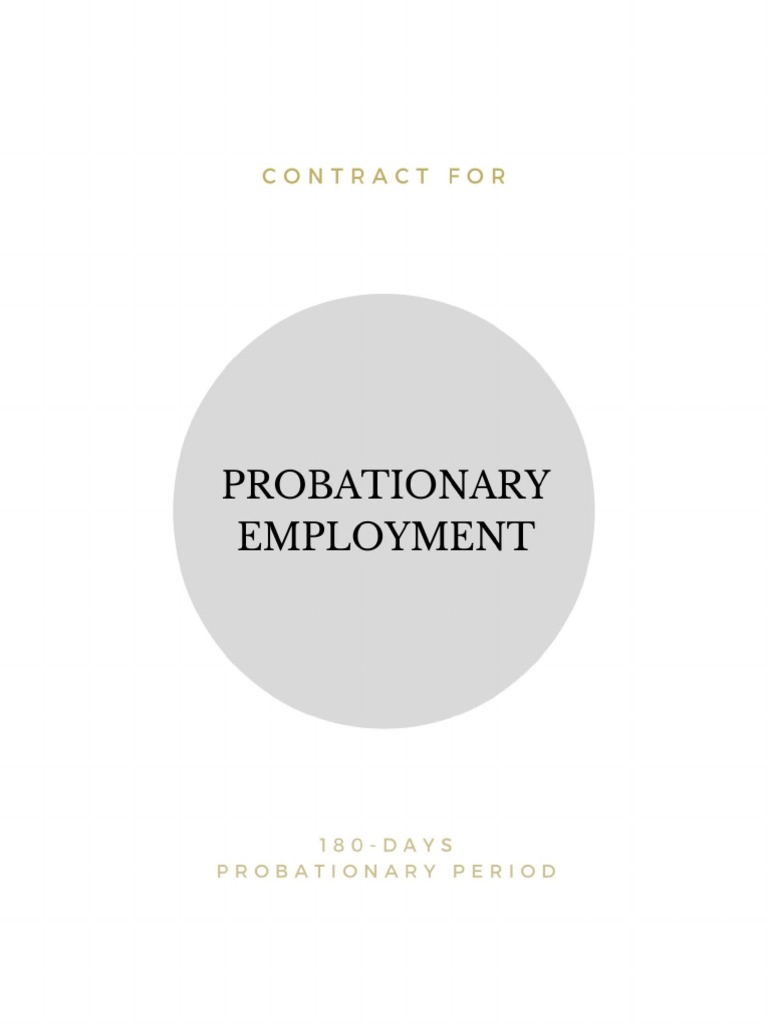 Contract: Probationary Employment | PDF | Employment | Payroll Tax