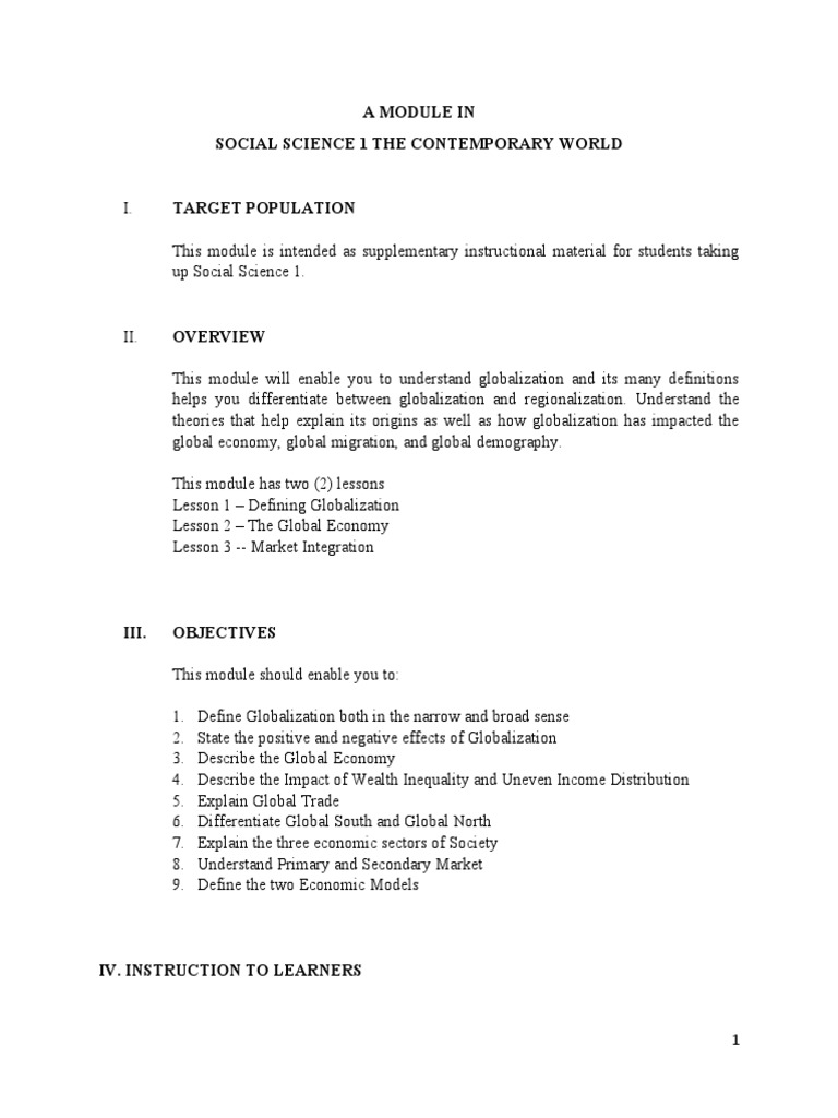 Defining Globalization: Key Concepts | PDF | Discrimination & Race ...