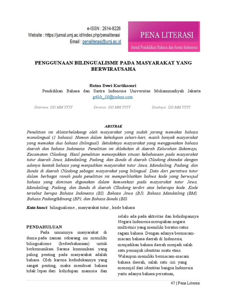 Bilingual | PDF | Seni & Disiplin Bahasa | Kajian Bahasa Asing
