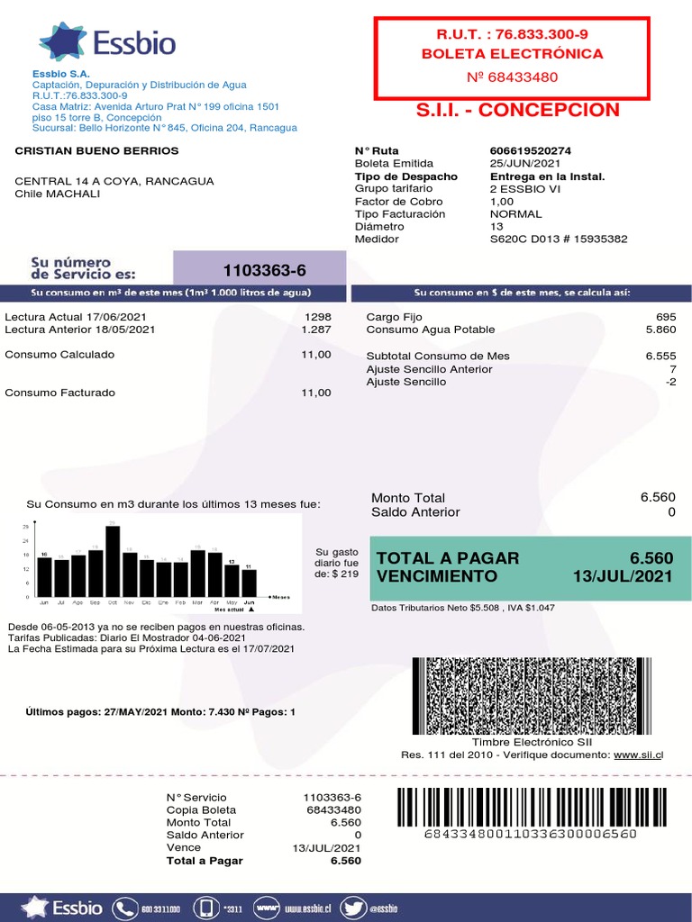 Boleta Con | PDF | Bancos | Bancario