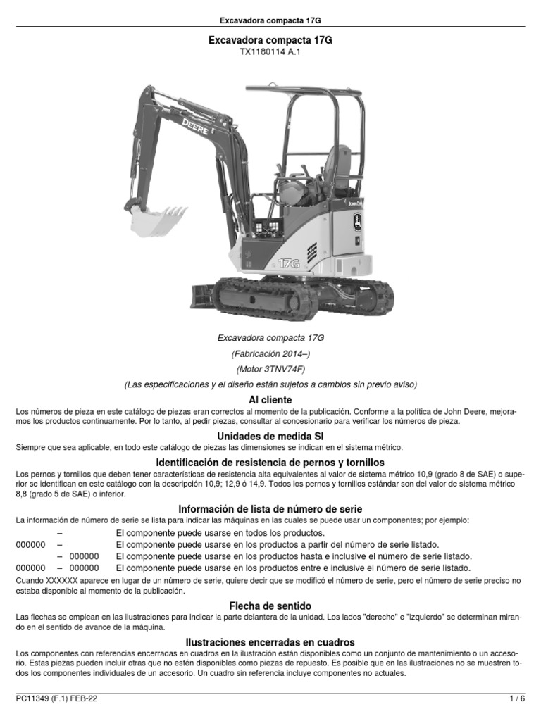 17G Serie 1FF017GX-K225001 | PDF | Tornillo | Física Aplicada e ...