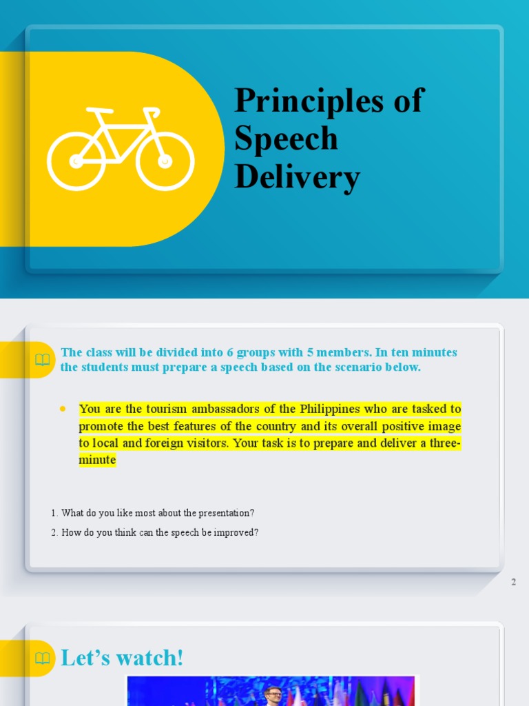 Principles of Speech Delivery | PDF